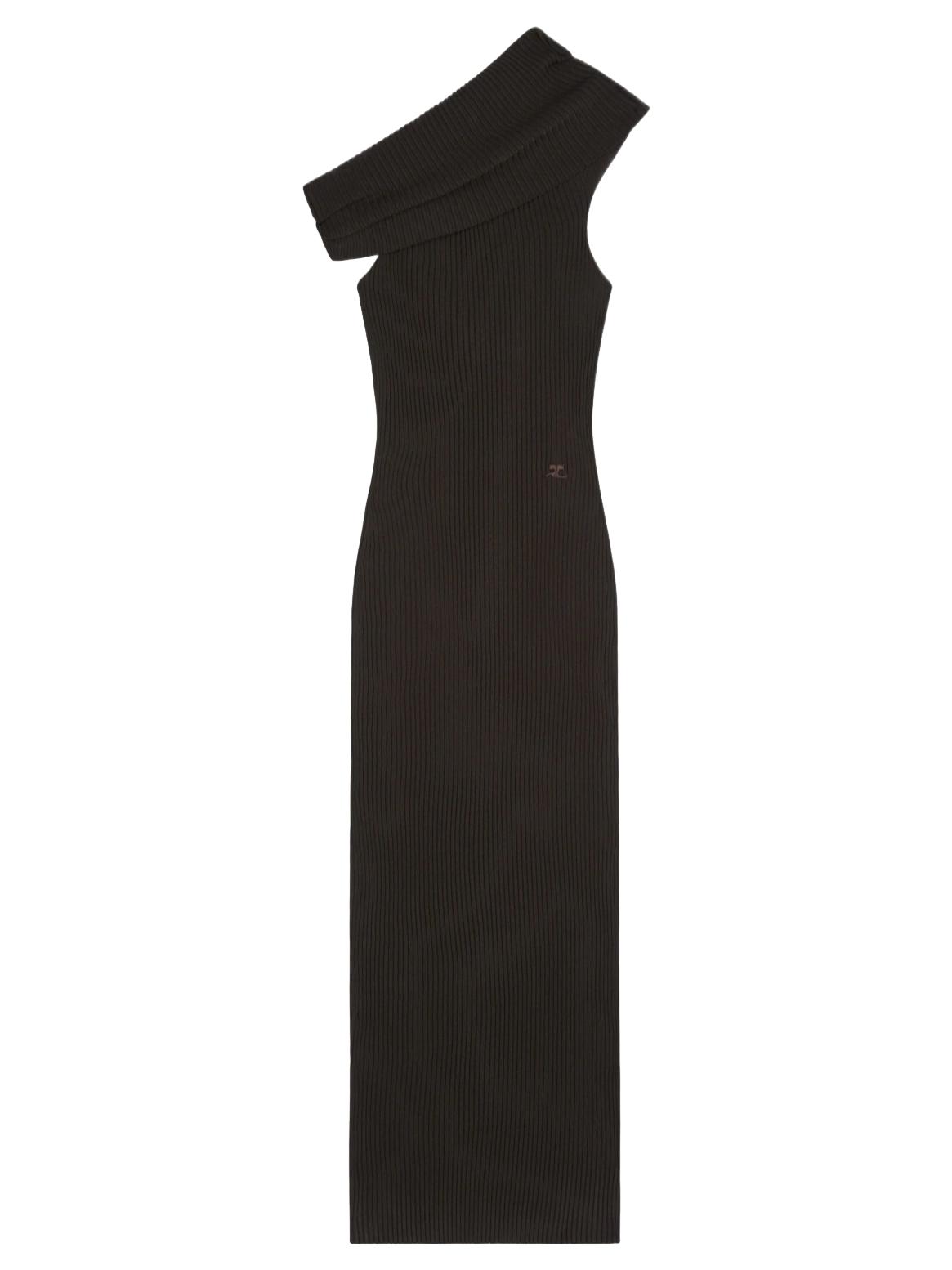 COURREGES Courreges Rib-Knit Twisted Maxi Dress